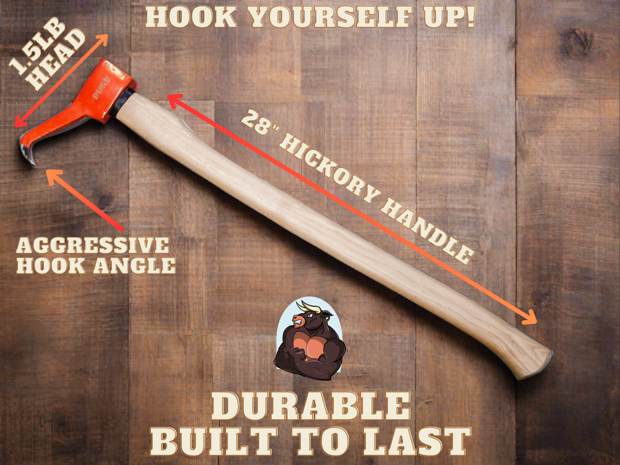 THE DUKE'S PICKAROON LOG HANDLING TOOL 28" HICKORY HANDLE - Saw Salvage