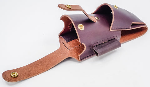 THE DUKE'S HANDMADE 6 PIECE LEATHER LOGGER'S WEDGE FILE TOOL POUCH WIT ...