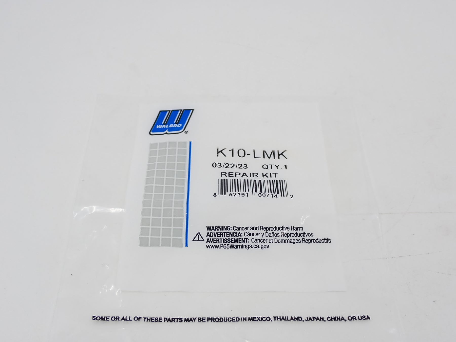 GENUINE OEM WALBRO CARBURETOR REPAIR KIT K10-LMK - Saw Salvage