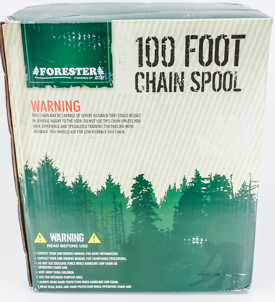 FORESTER PROFESSIONAL FULL CHISEL CHAINSAW CHAIN 3/8 .063 100FT ROLL ...