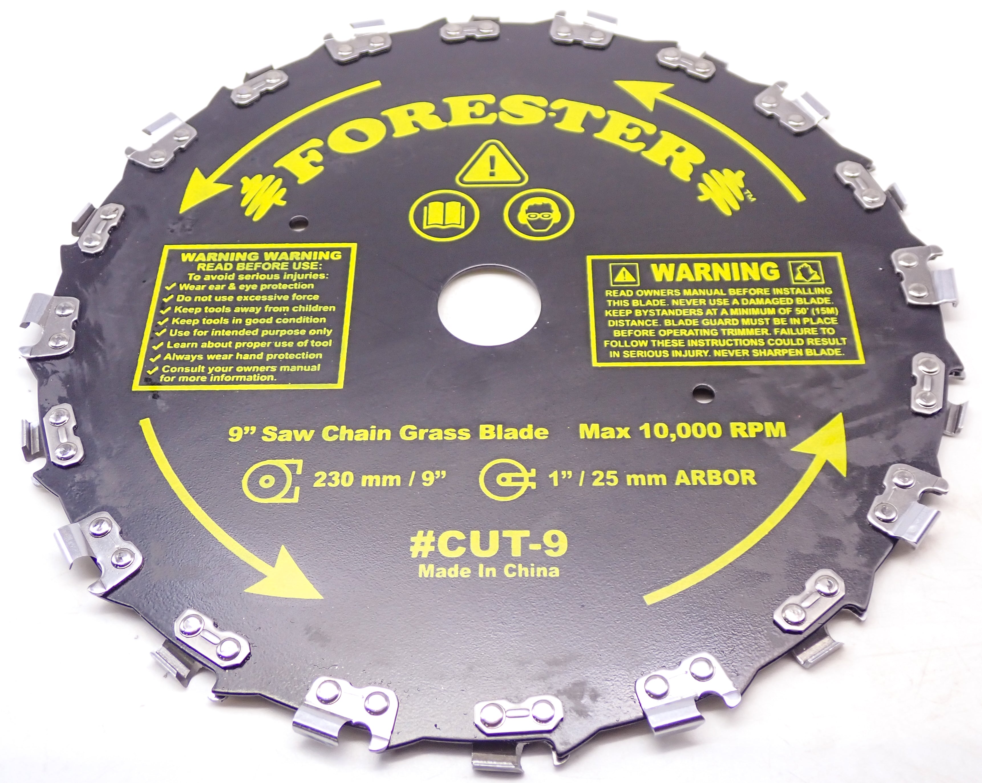 FORESTER CHAINSAW BRUSHCUTTER 9" SAW BLADE 20-25MM ARBOR CUT-9 - Saw ...