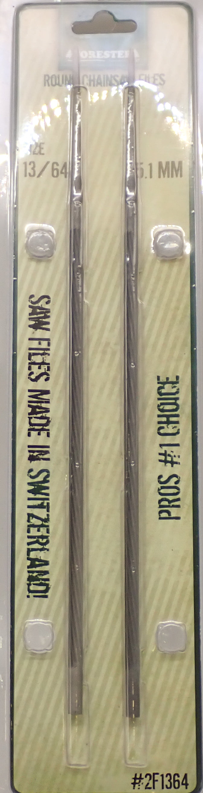 FORESTER CHAINSAW SHARPENING FILES SWISS MADE 2-PACK 13/64 FILE FOR 3 ...