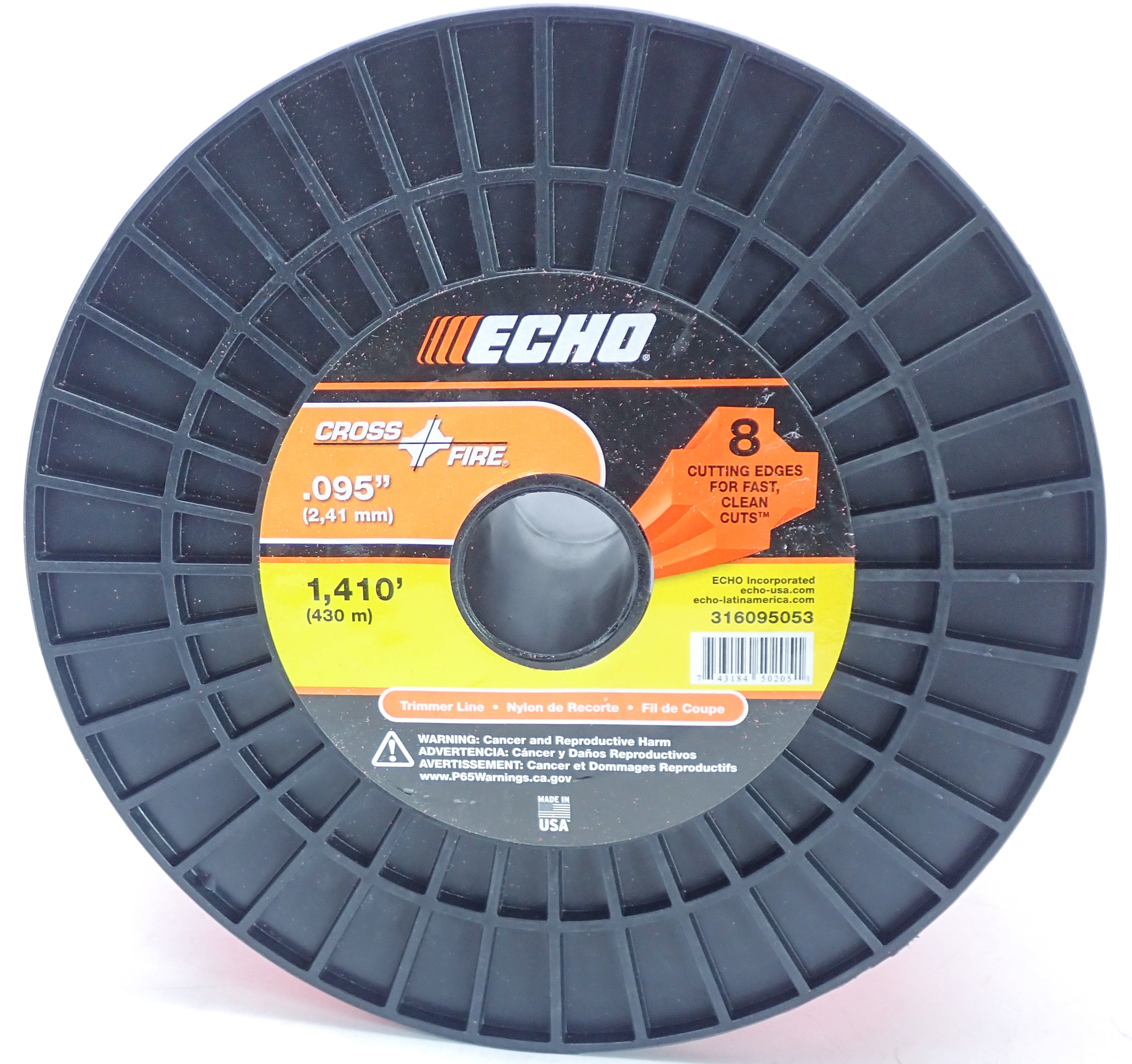 GENUINE ECHO CROSSFIRE LINE .095 DIAMETER 5LB SPOOL 316095053 - Saw Salvage